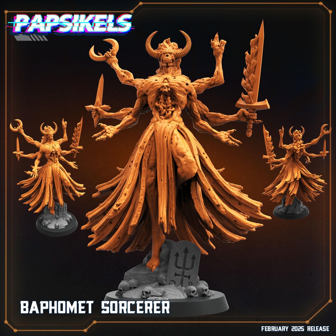 Baphomet Sorcerer | Trench Crusade | Papsikels Fantasy, Resin Miniature ...