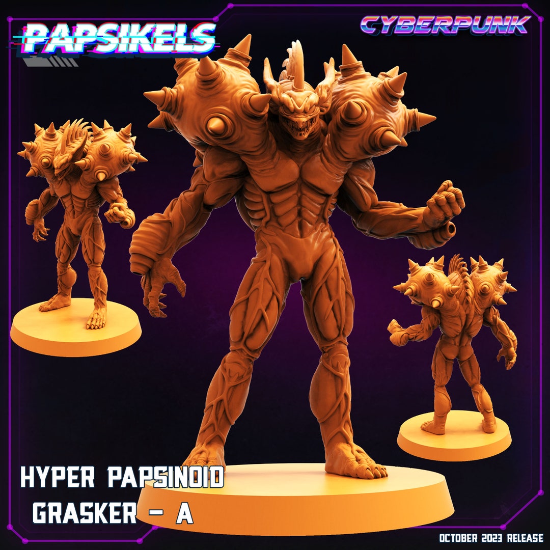 Cyberpunk Hyper Papsinoid Grasker (guyver) 32mm Miniature for RPG ...