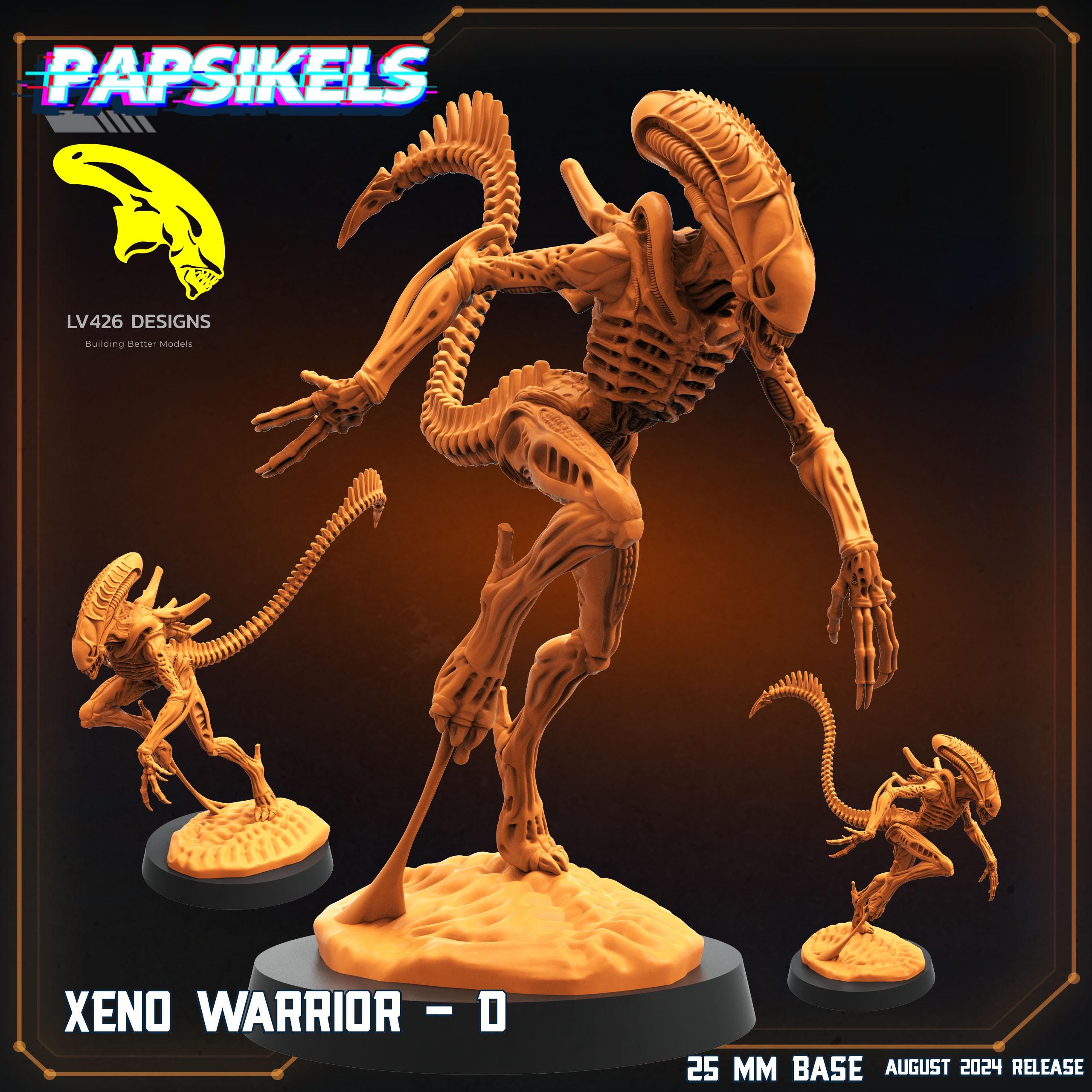 Alien Xenomorph Warriors 32mm Miniature for Sci-fi RPG, Tabletop Gaming ...