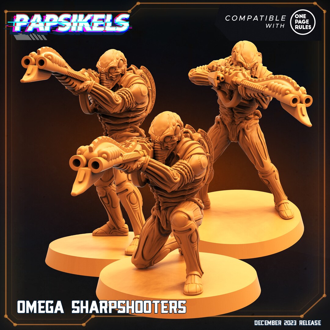 The Omegas, Omega Sharpshooters, Papsikels , Resin Miniature Tabletop Miniature 32mm - Etsy
