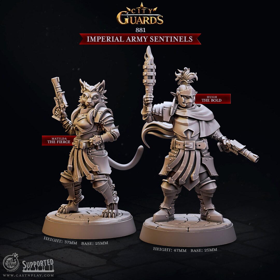 Imperial Army Sentinels City Guards September 2024 32mm Scale 25mm Base ...