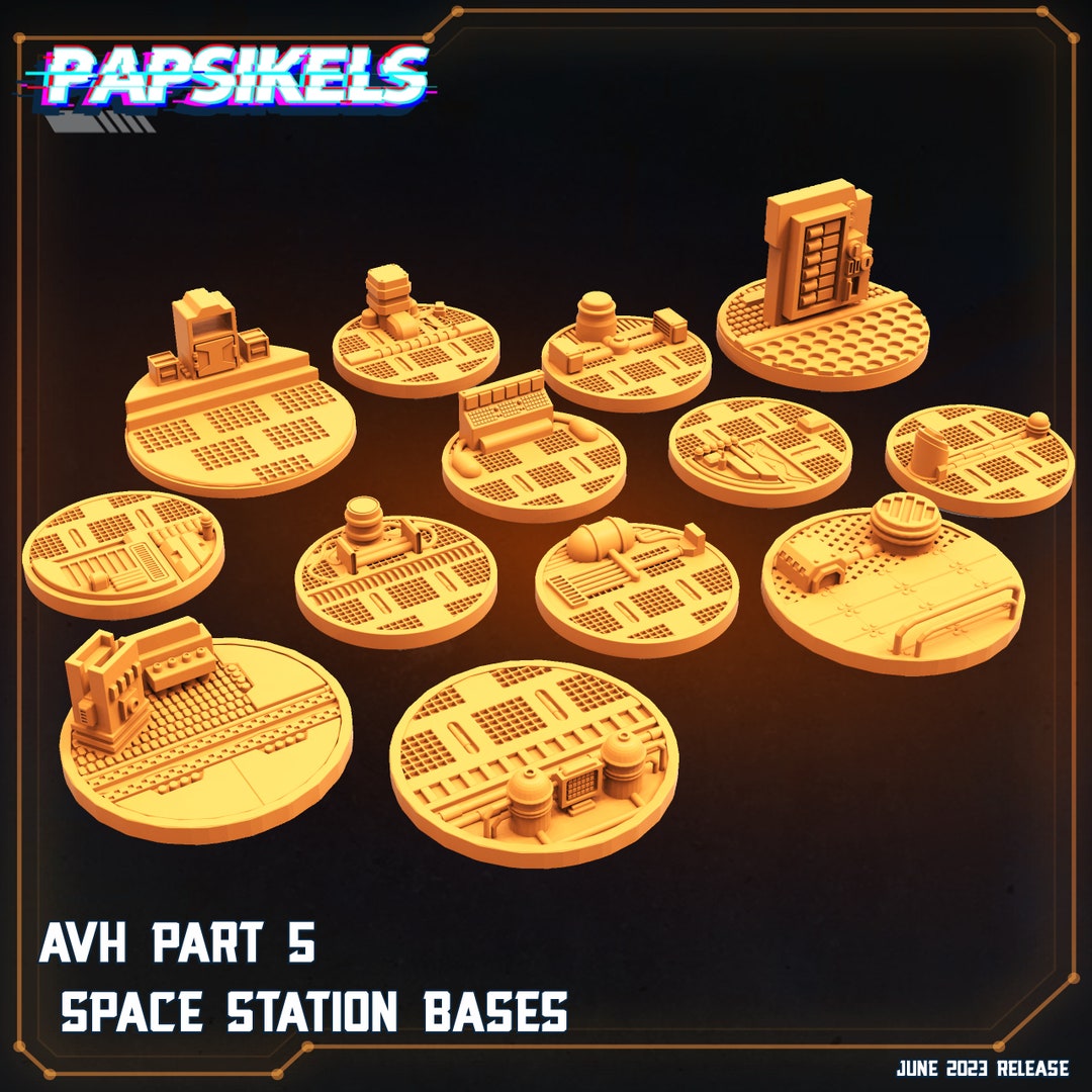 Aliens Verses Humans Part 5 Station Bases Bases, Papsikels, 25mm, 32mm ...