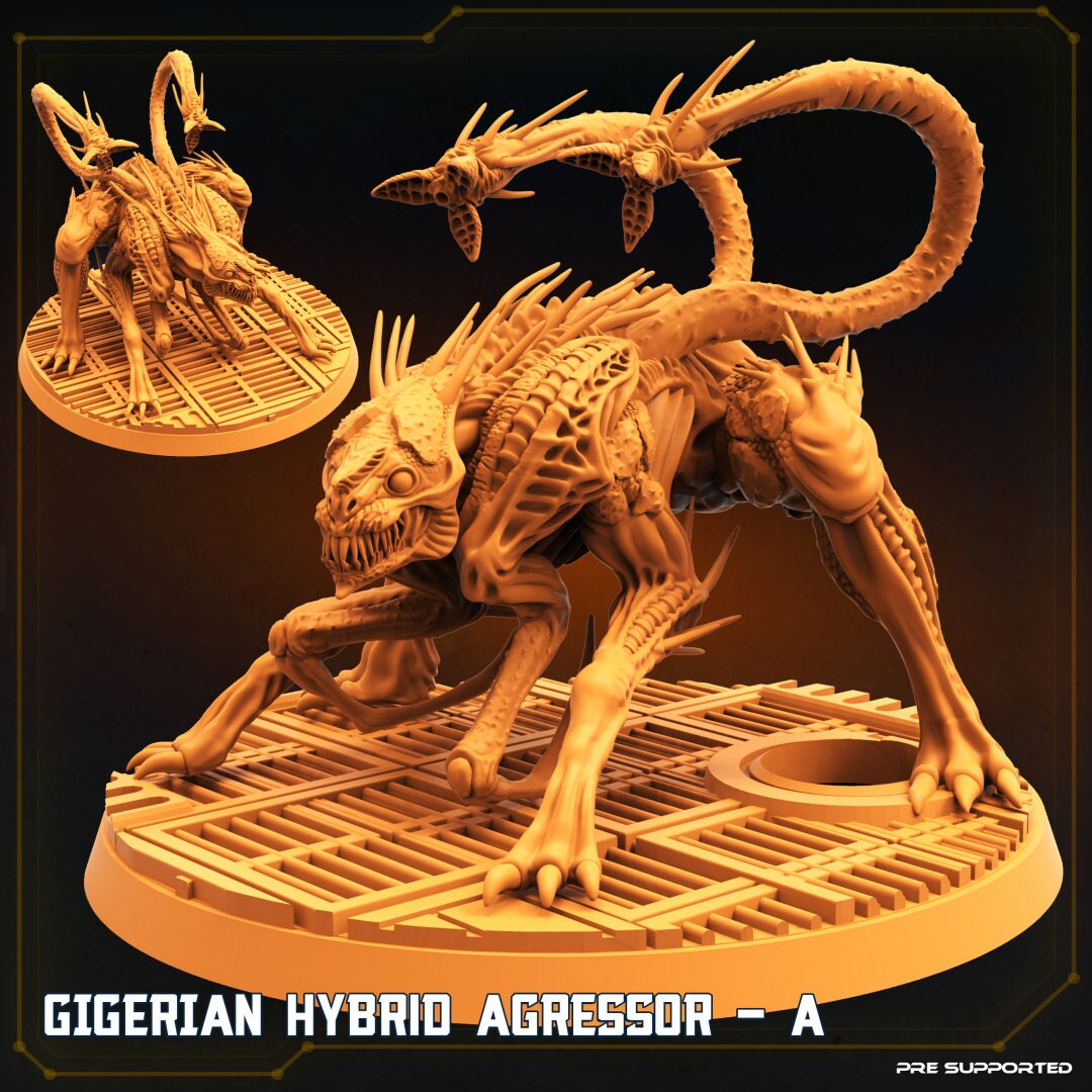 Aliens Vs Humans, Gigerian Hybrid Agressors, Papsikels, 32mm Mini - Etsy