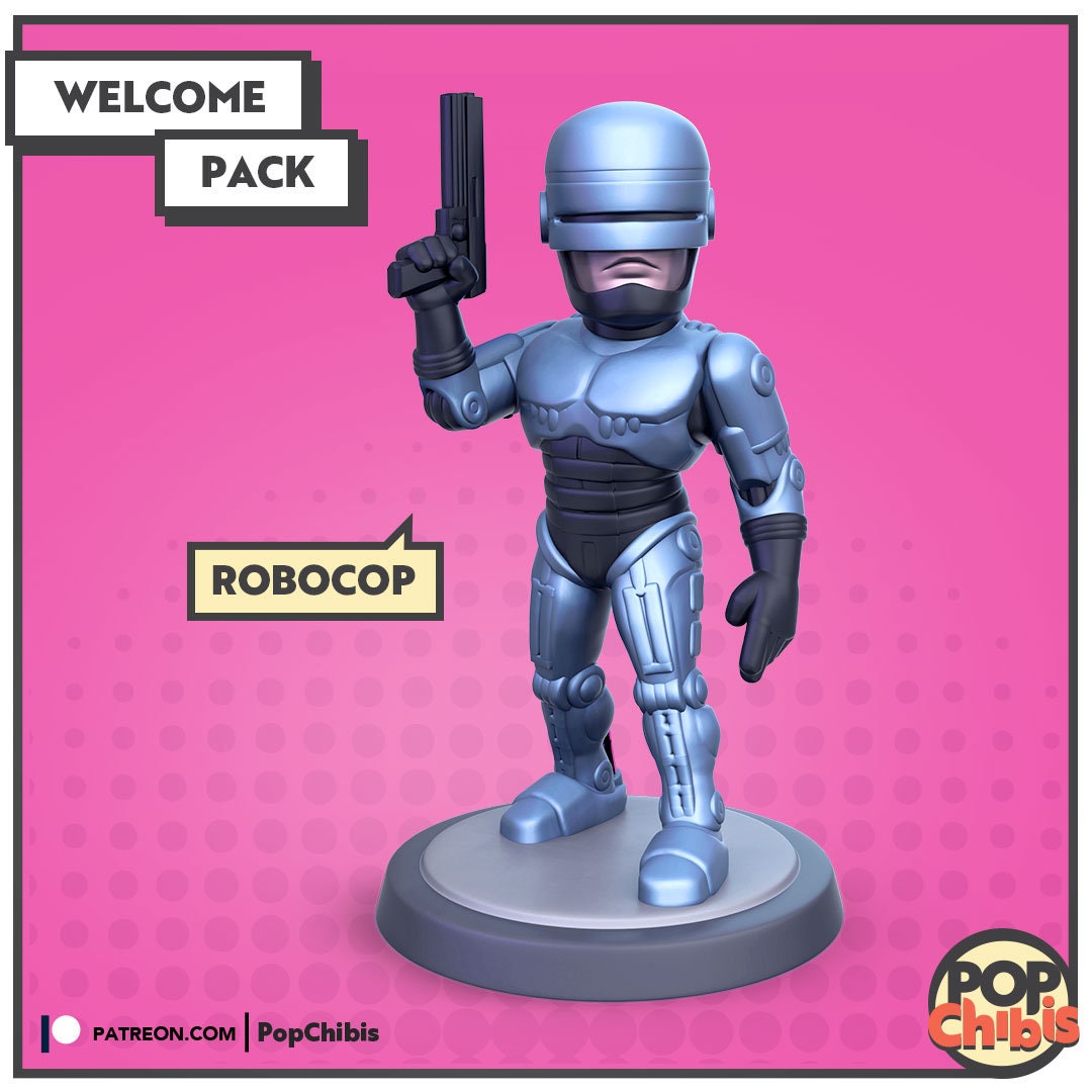 Robocop Chibi | KS | 75mm Scale | Pop Minis | Pop Chibis | Resin ...