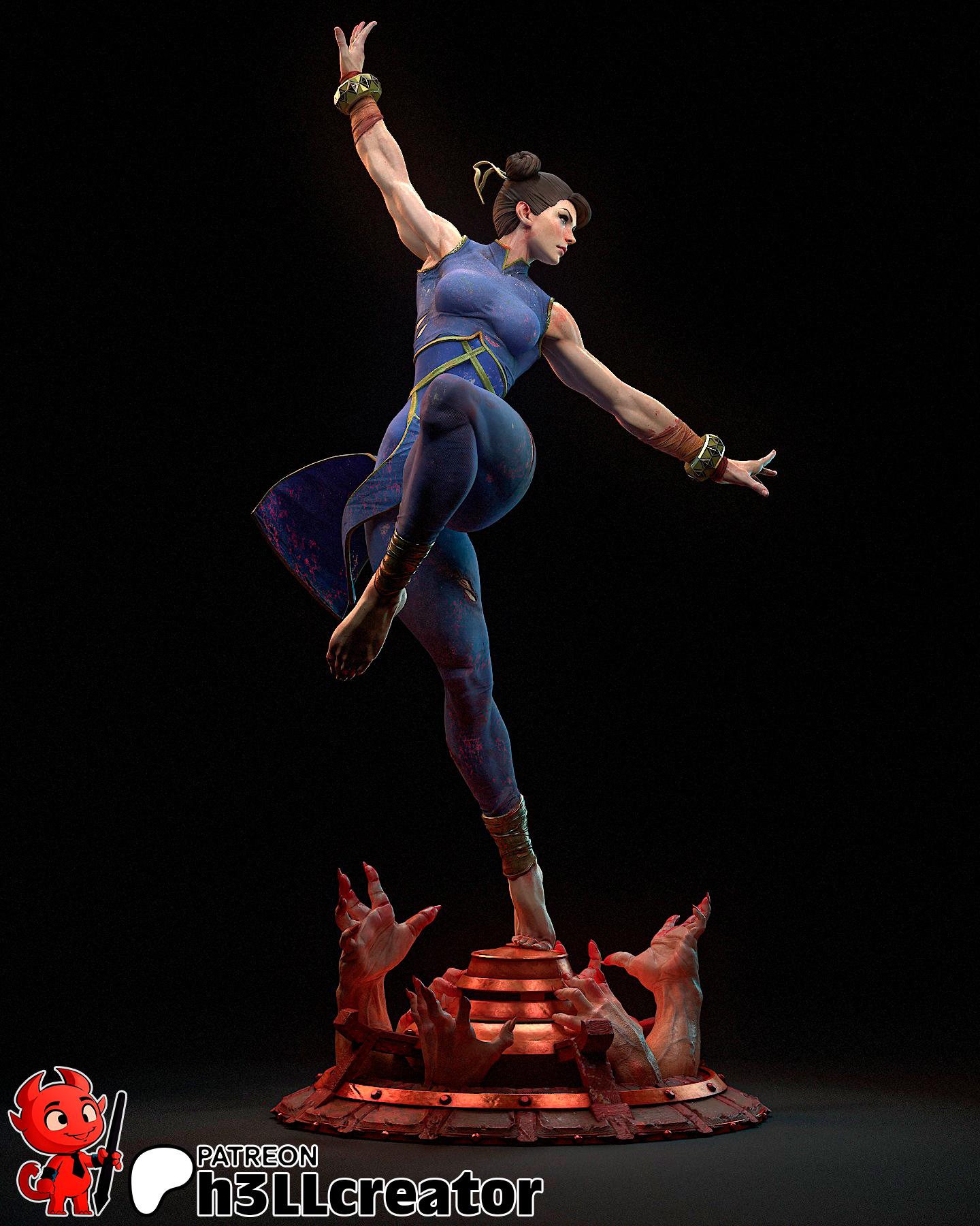 Chun-li From Street Fighter (fan Art) Model or Bust | Miniature Scale 1 ...