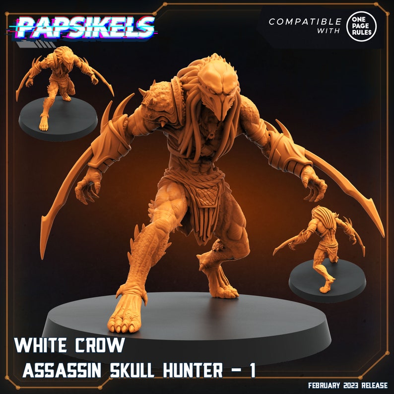 Skull Hunters - White Crow Assassin Skull Hunter, Papsikels, Resin ...