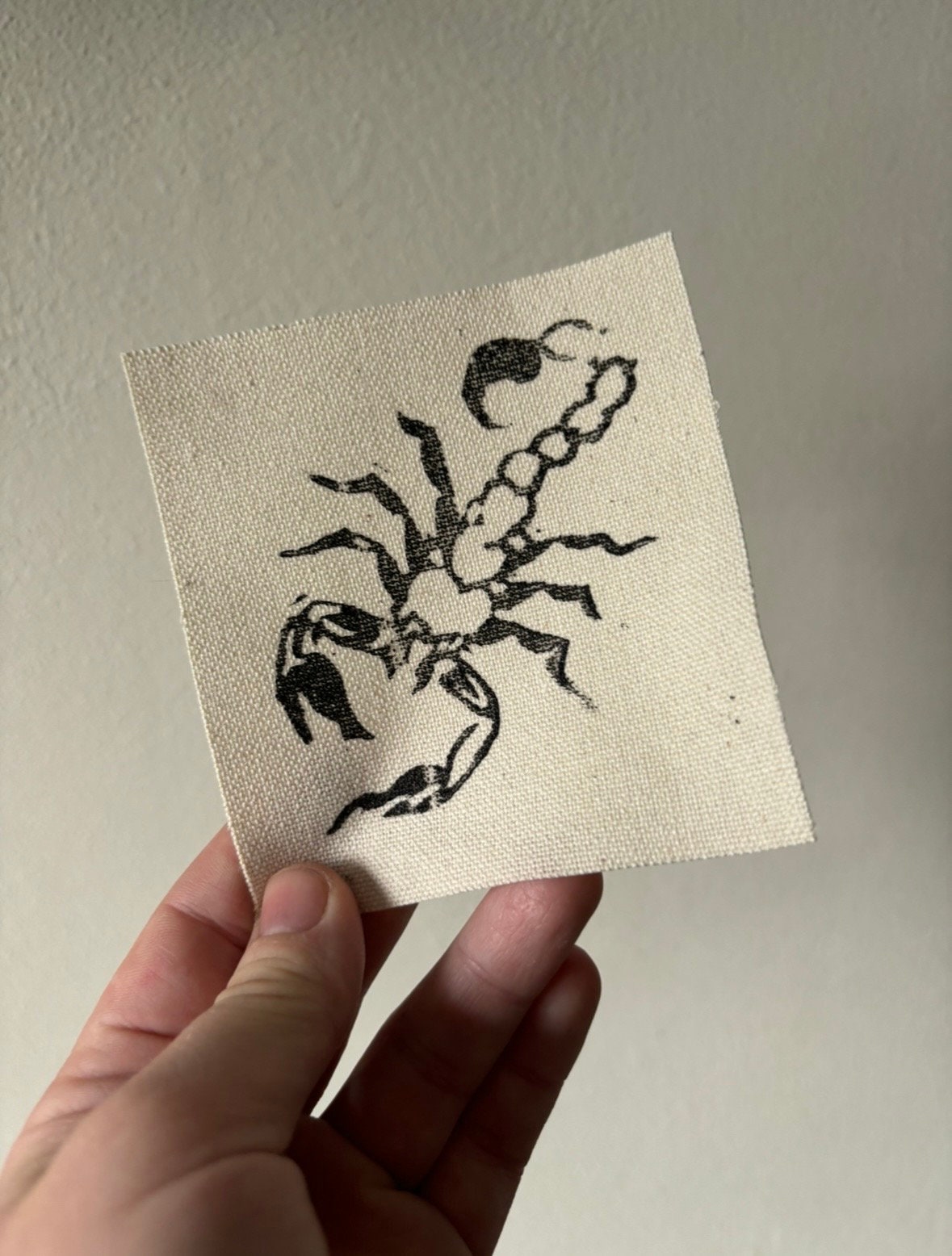 Scorpion Handmade Linocut Patch - Etsy
