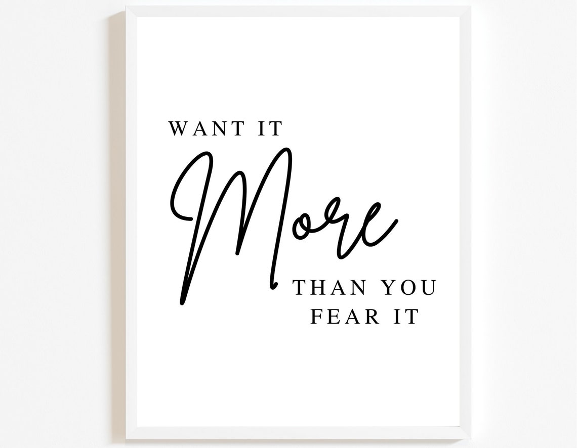Want It More Than You Fear It // Motivation Quotes // Inspirational Gym ...