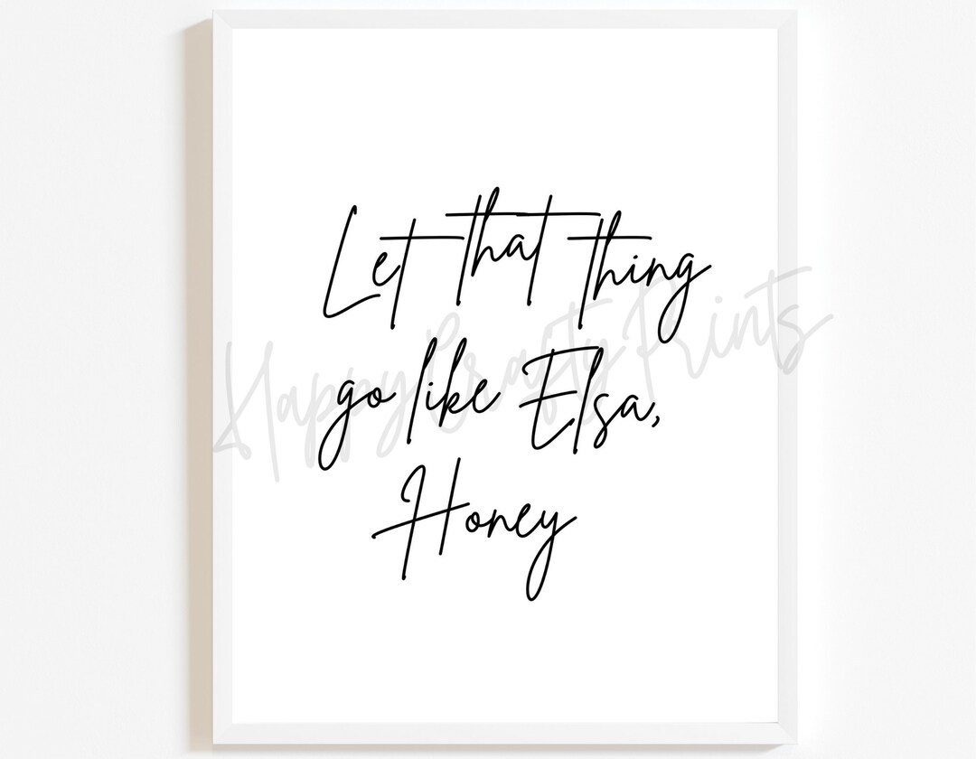 Let That Thing Go Elsa // Workout Room Sign // Motivation Quotes ...