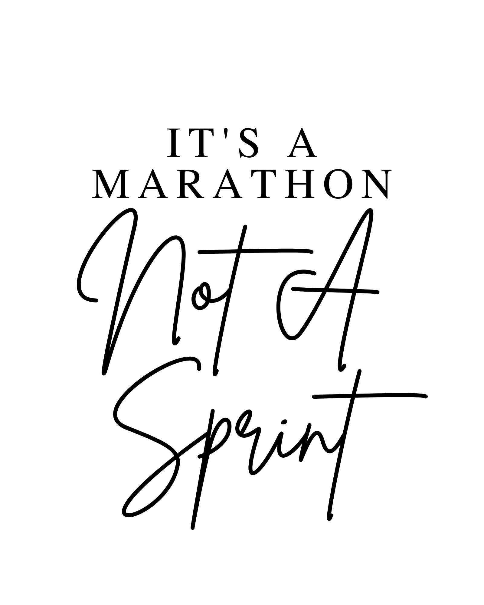 Its A Marathon Not A Sprint // Motivation Quotes // Inspirational Gym ...