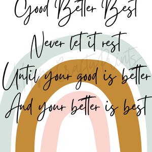 Good Better Best // Classroom Poster // Teachers Printable // Classroom ...