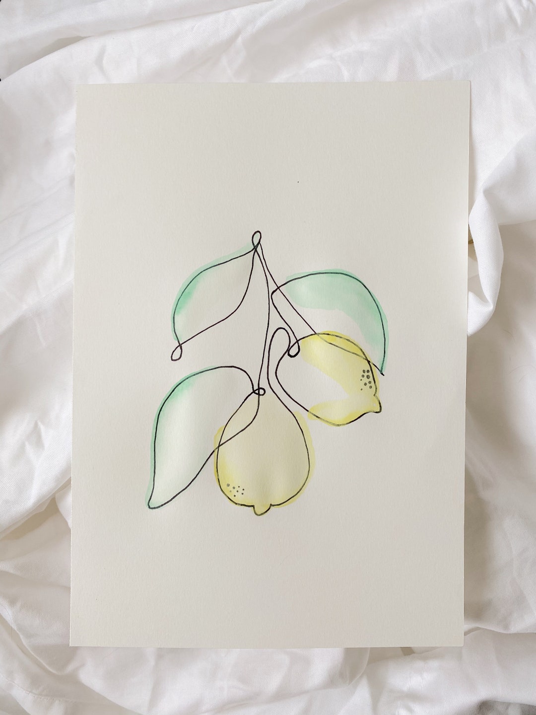 Modern Line Drawing Minimalist Modern Painting Watercolour - Etsy