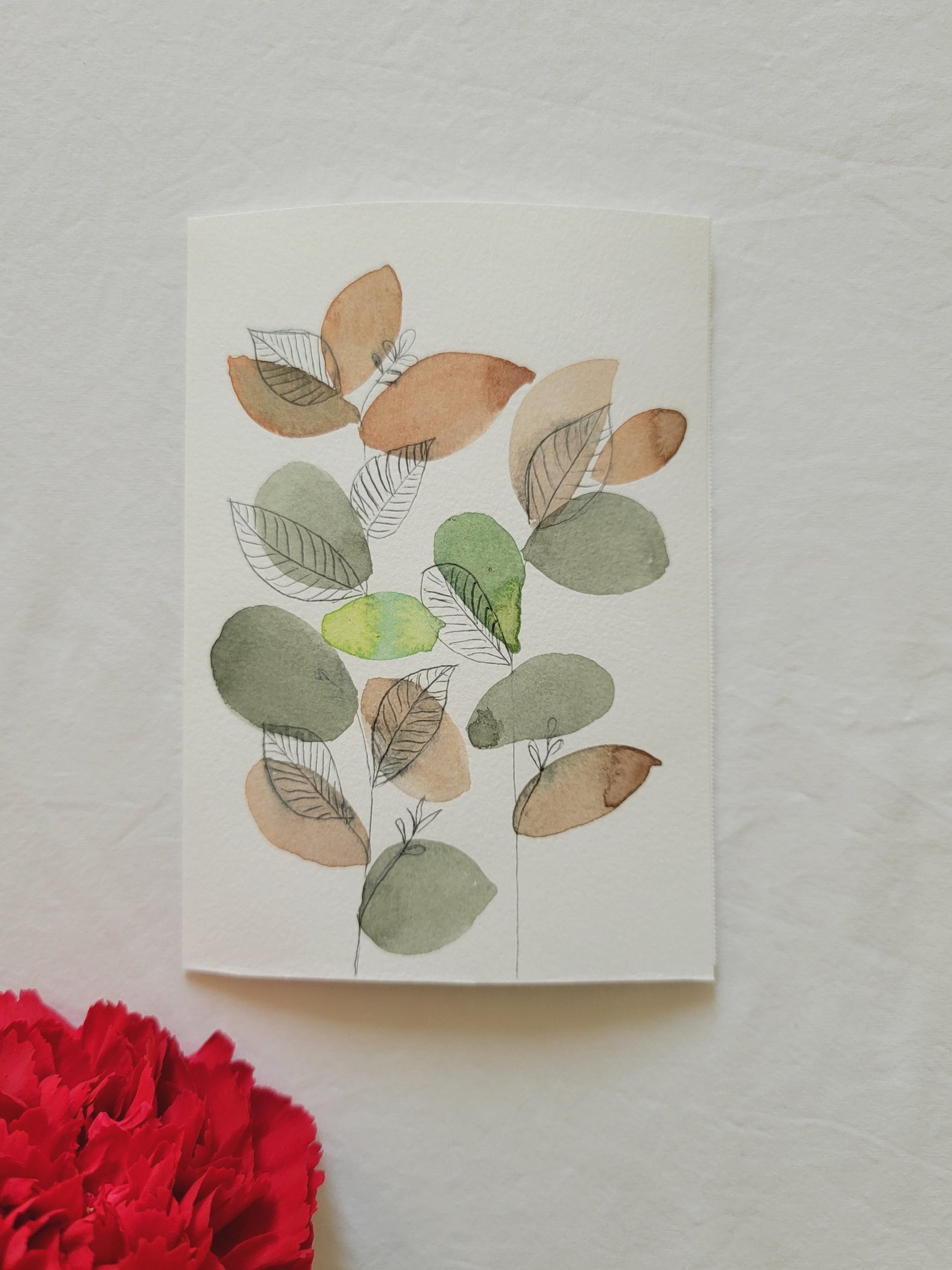 Handmade Note Cards Set Handpainted Watercolor Blank Note - Etsy