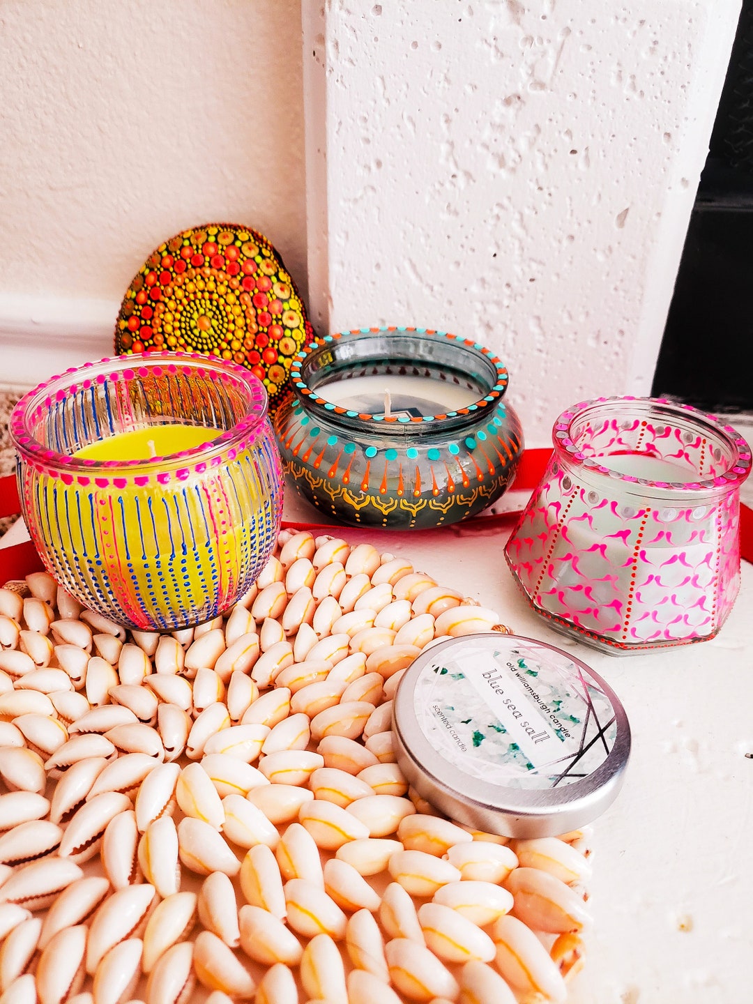 Candle Gift Set, Boho Outdoor Decor Scented Votive Candles, Decorative ...