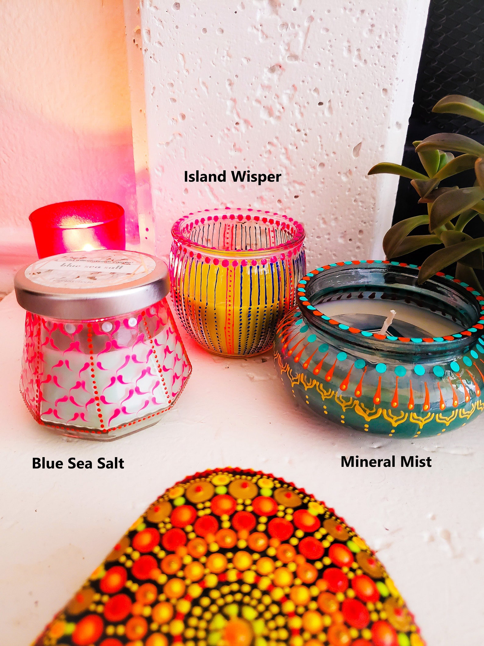 Candle Gift Set, Boho Outdoor Decor Scented Votive Candles, Decorative ...