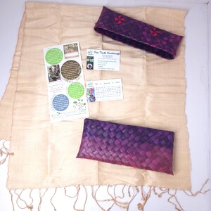 Cambodia Khmer Handicraft Handmade Silk Scarf & Palm Leaf Clutch - Etsy