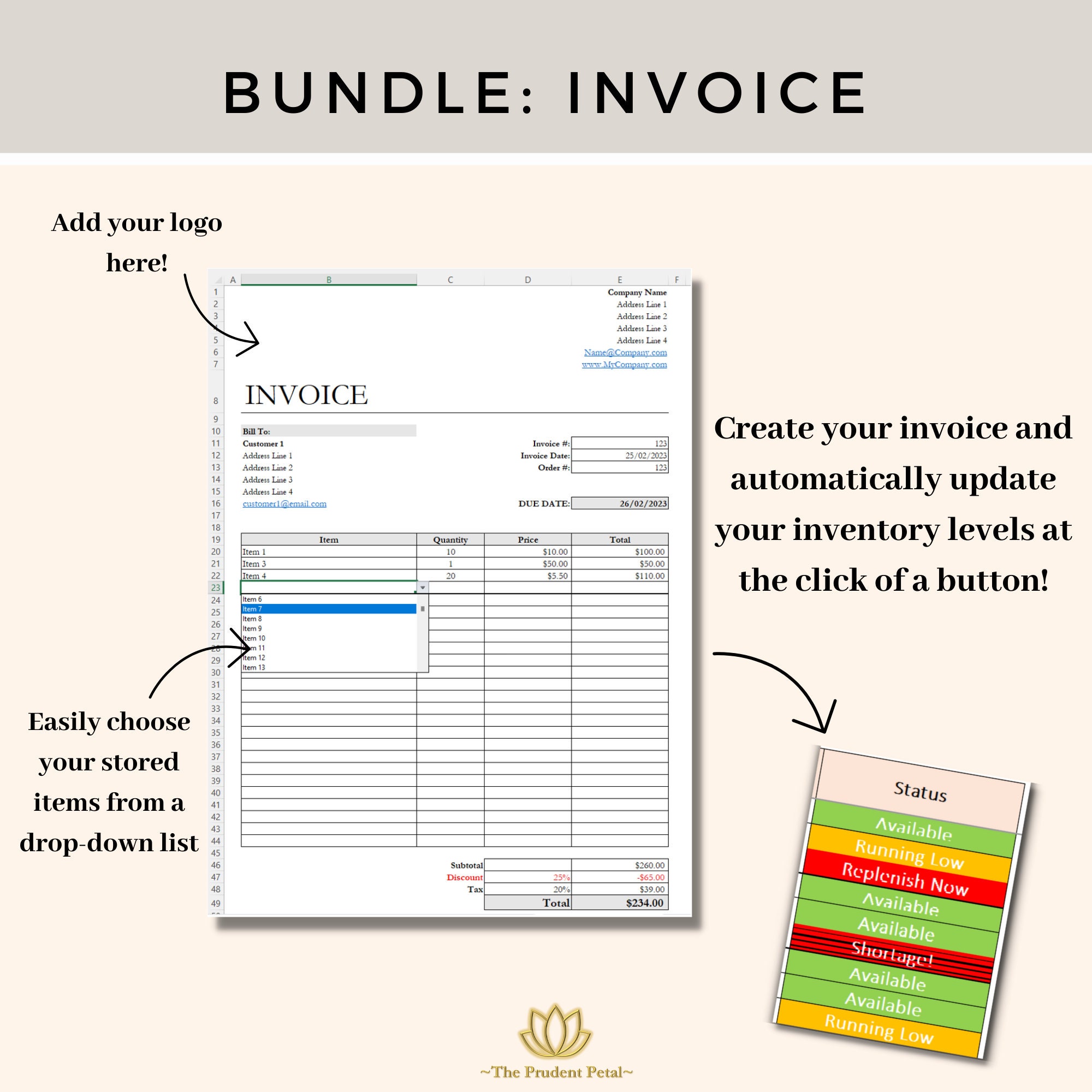 Inventory & Invoice Bundle Perfect for Fairs and Selling in Person - Etsy