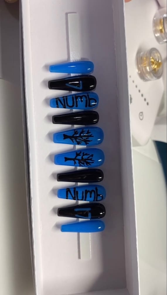 X inspired nails | Etsy