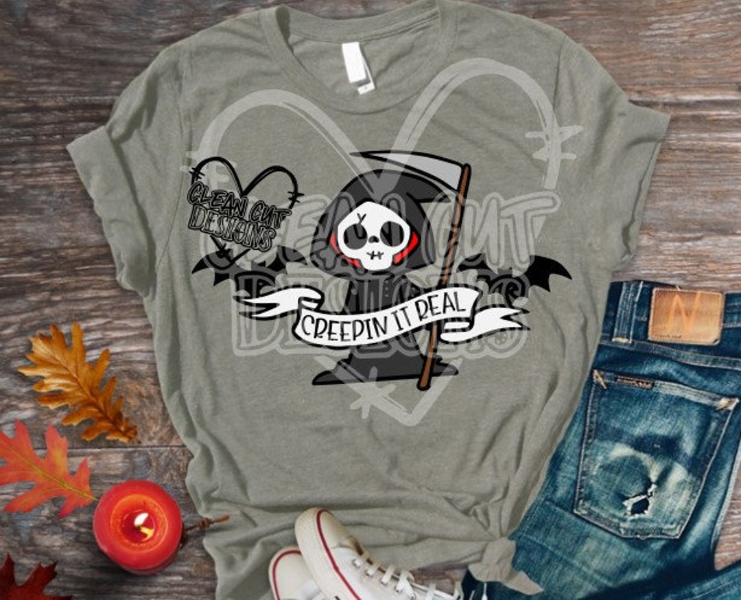 Halloween Creepin It Real Grim Reaper SVG DXF PNG Halloween Svg, Grim ...