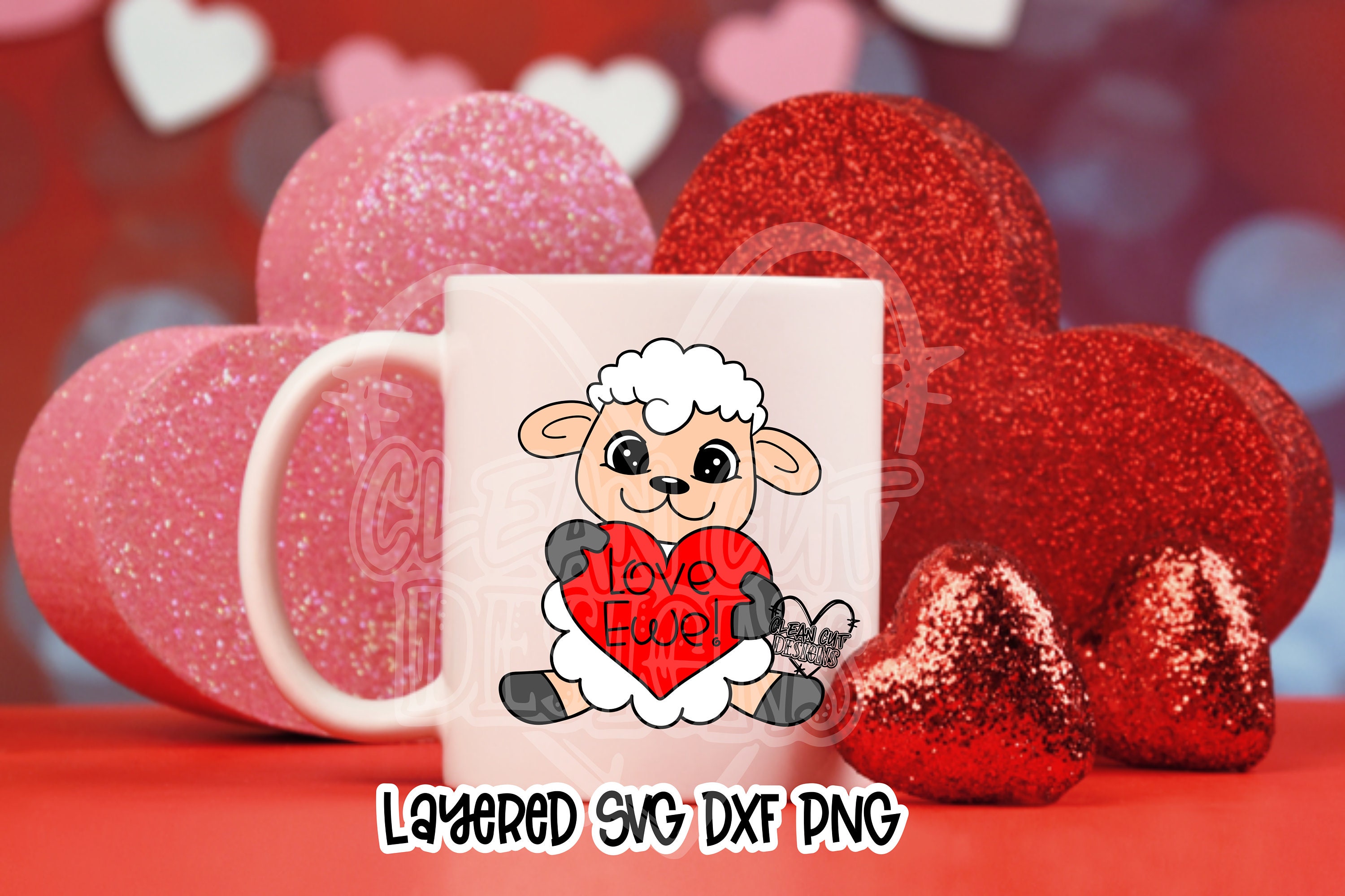 Love Ewe SVG DXF PNG Valentine Svg, Kids Valentine Svg, Love You Svg ...