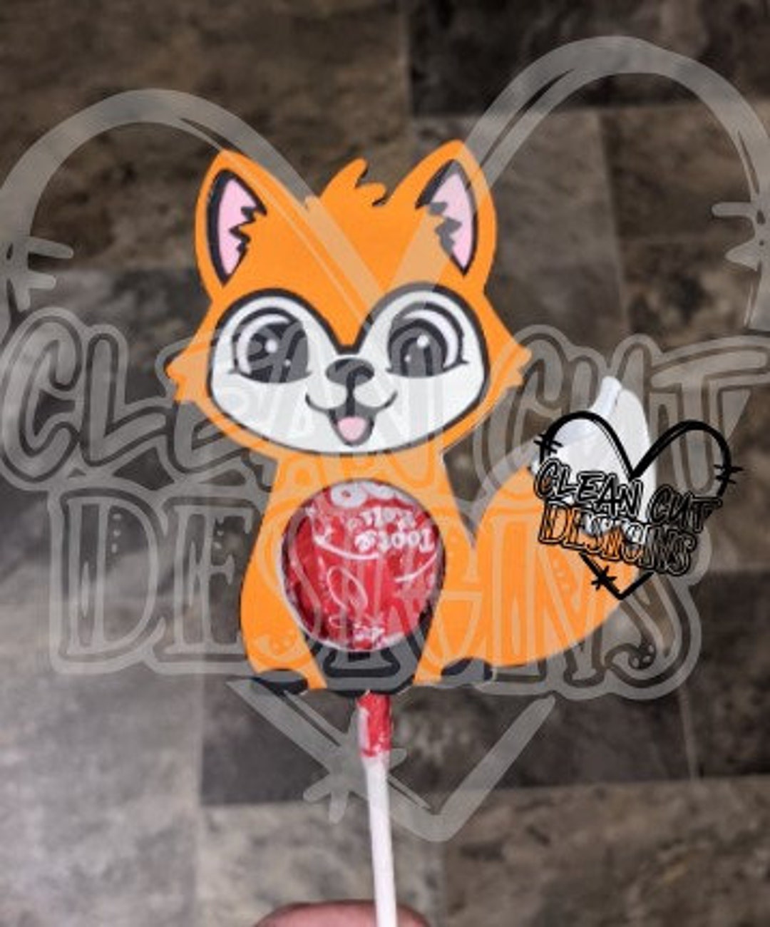 CUT FILE Adorable Fox Lollipop Holder 3D Paper Craft Svg, Fun Kids ...