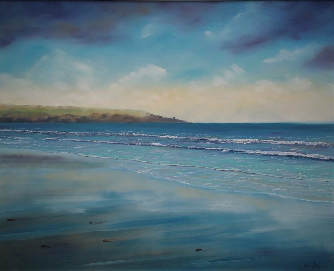 Harlyn Reflections Paul Acraman Oil Painting - Etsy UK