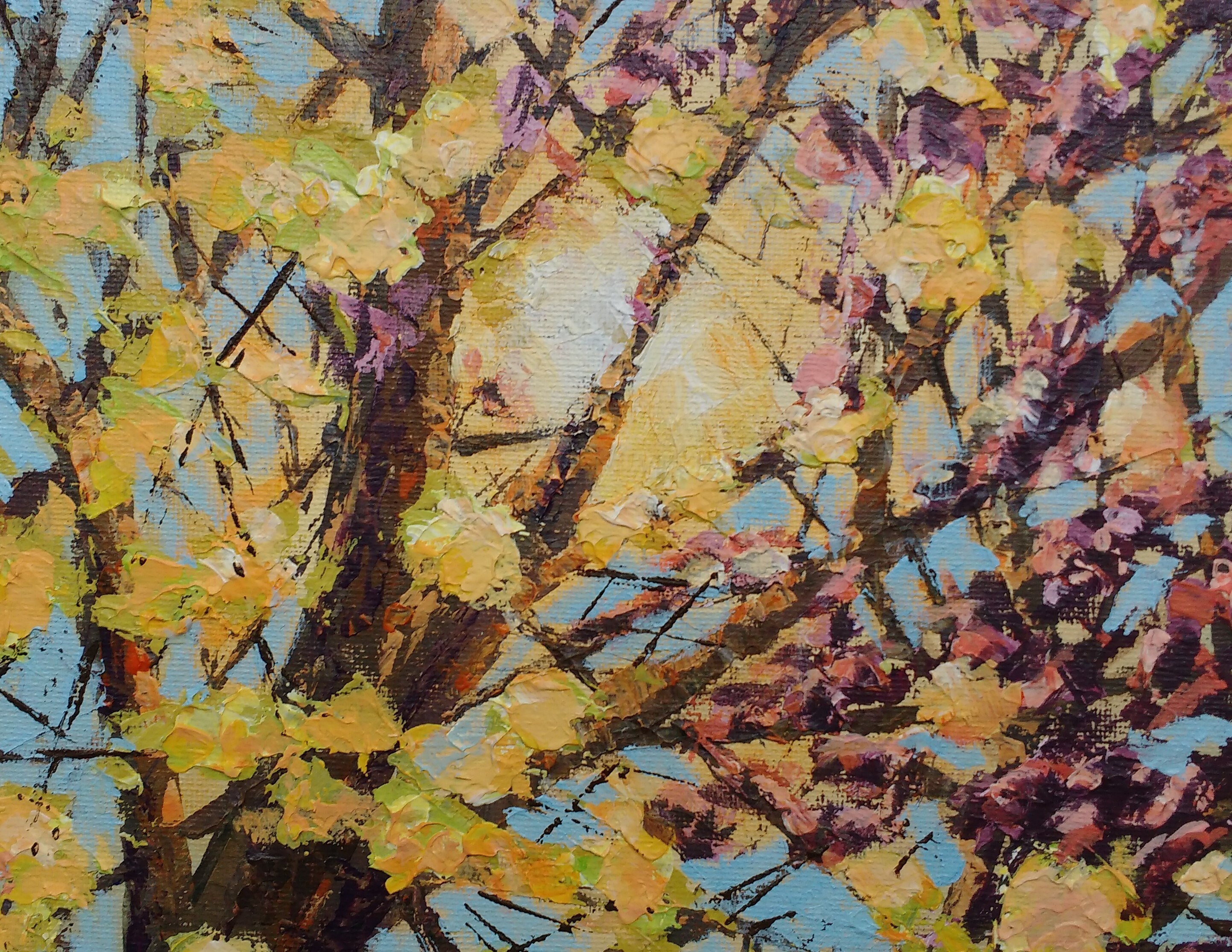 Sunny Beeches Paul Acraman Acrylic Painting - Etsy.de