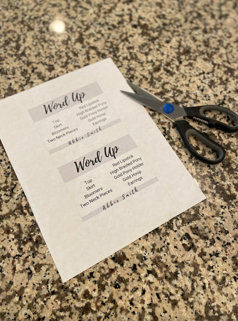 Wardrobe Card Editable Canva Template for Dream Duffel Dance Garment ...