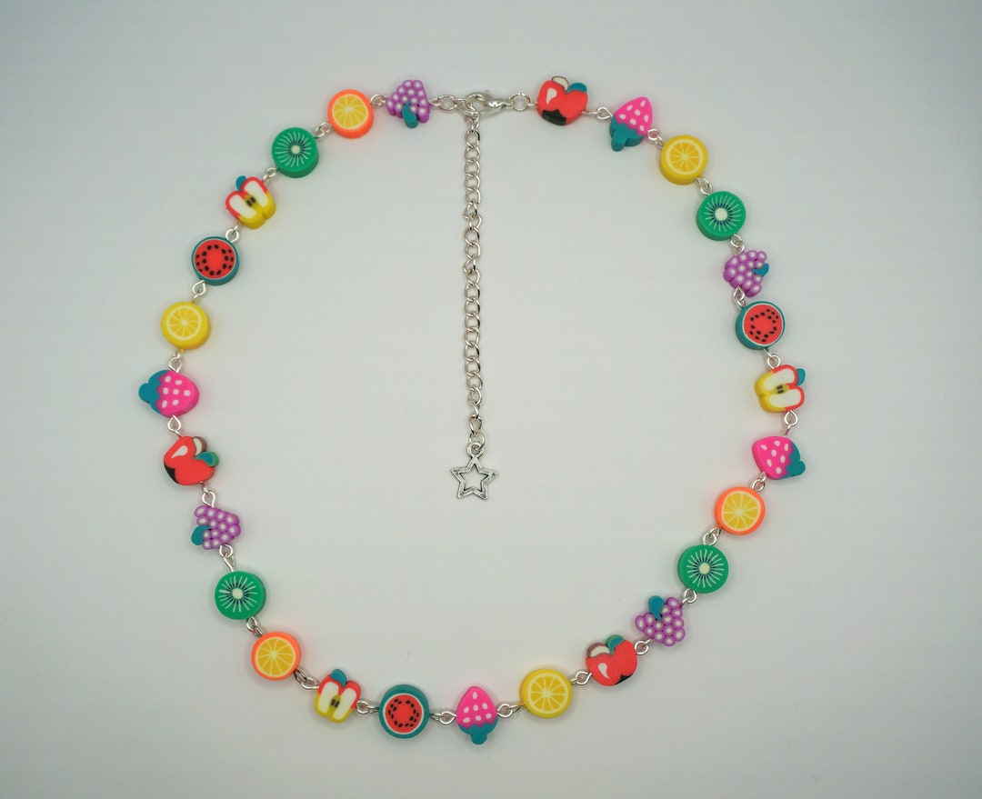 Kidcore Fruit Slices Choker Necklace - Etsy