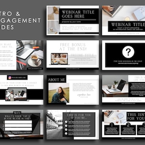 Webinar Template & Slide Deck Template Canva, Course Webinar ...