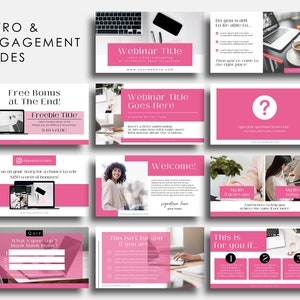 Webinar Template & Slide Deck Presentation Template Canva, Course ...