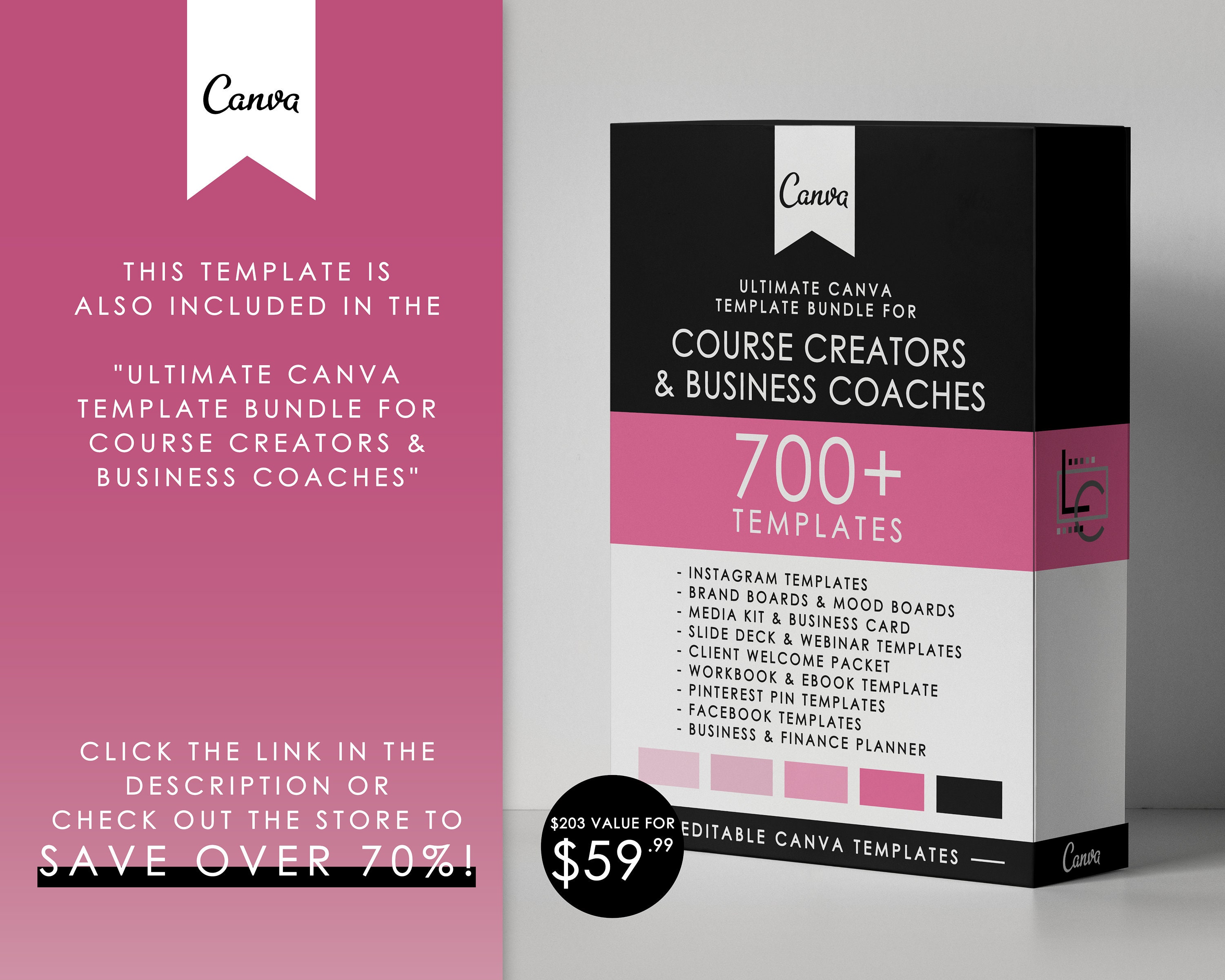 Media Kit Canva Template 2 Page for Influencer Instagram, Blogger ...