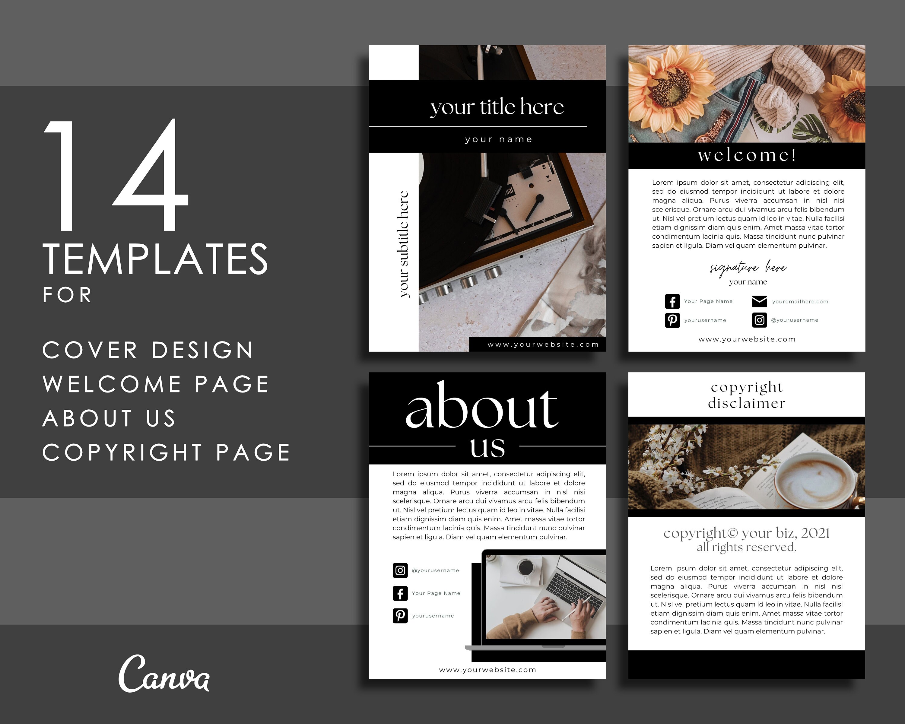 80 Workbook & Ebook Template Canva, Coaching Lead Magnet Worksheet ...