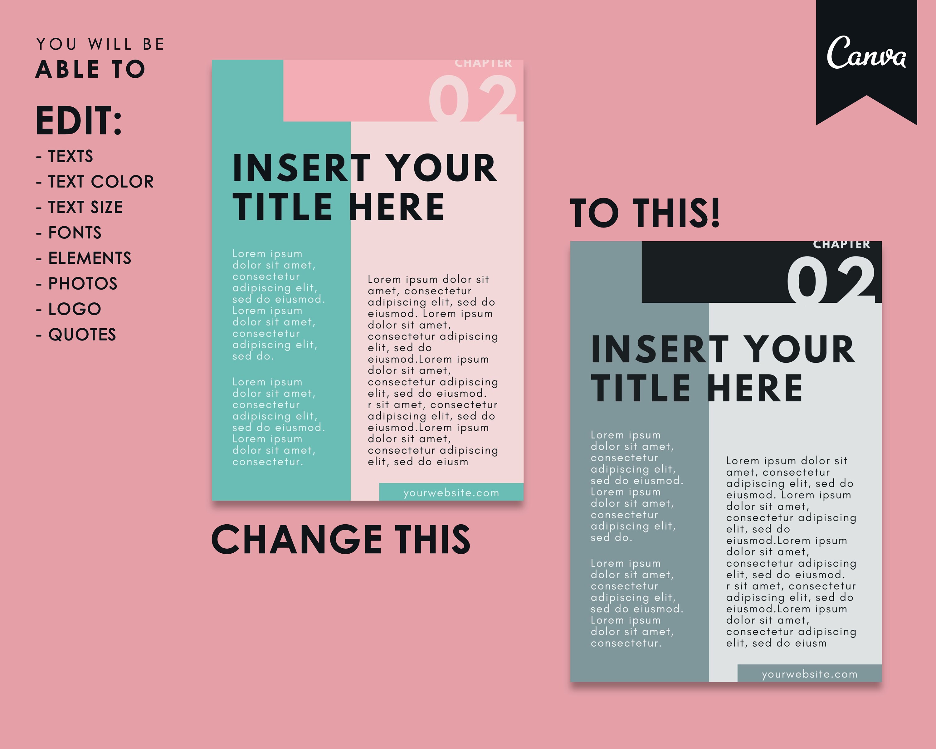 Ebook Template Canva Coaching Workbook Template Lead Magnet for Online ...