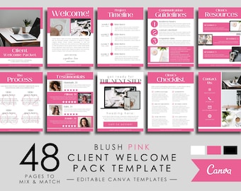 Client Welcome Packet Template, Client Onboarding Template Canva, New ...