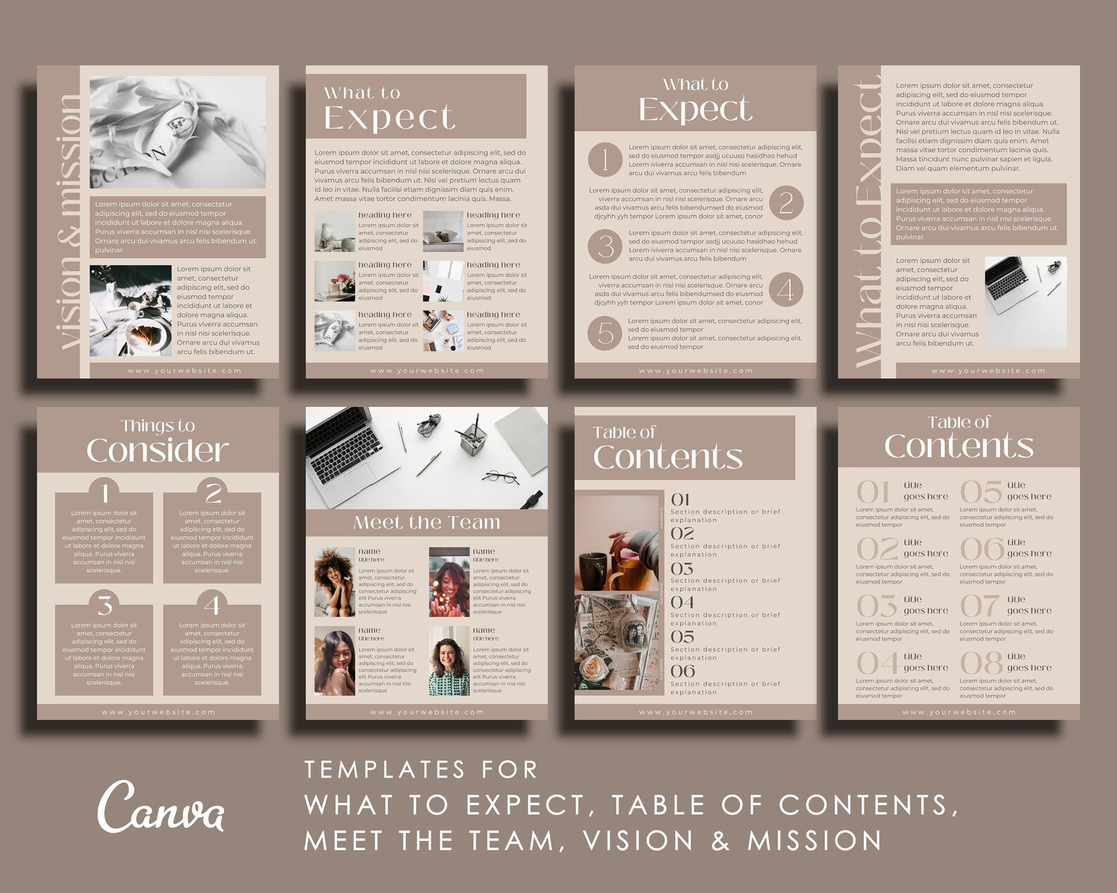 Client Welcome Pack Template, Boho Client Onboarding Template Canva ...