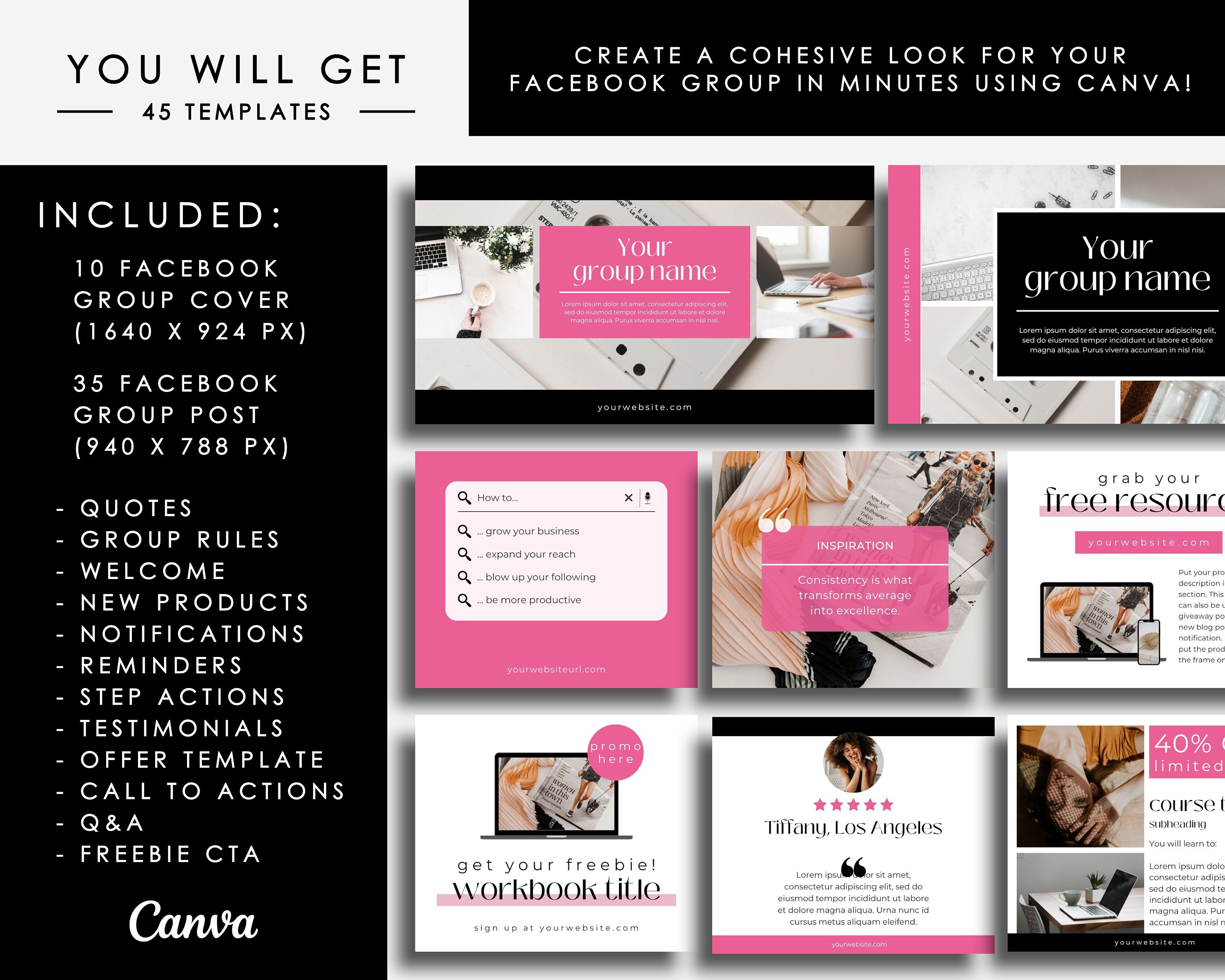 Facebook Group Templates, Editable Canva Templates, Facebook Post ...