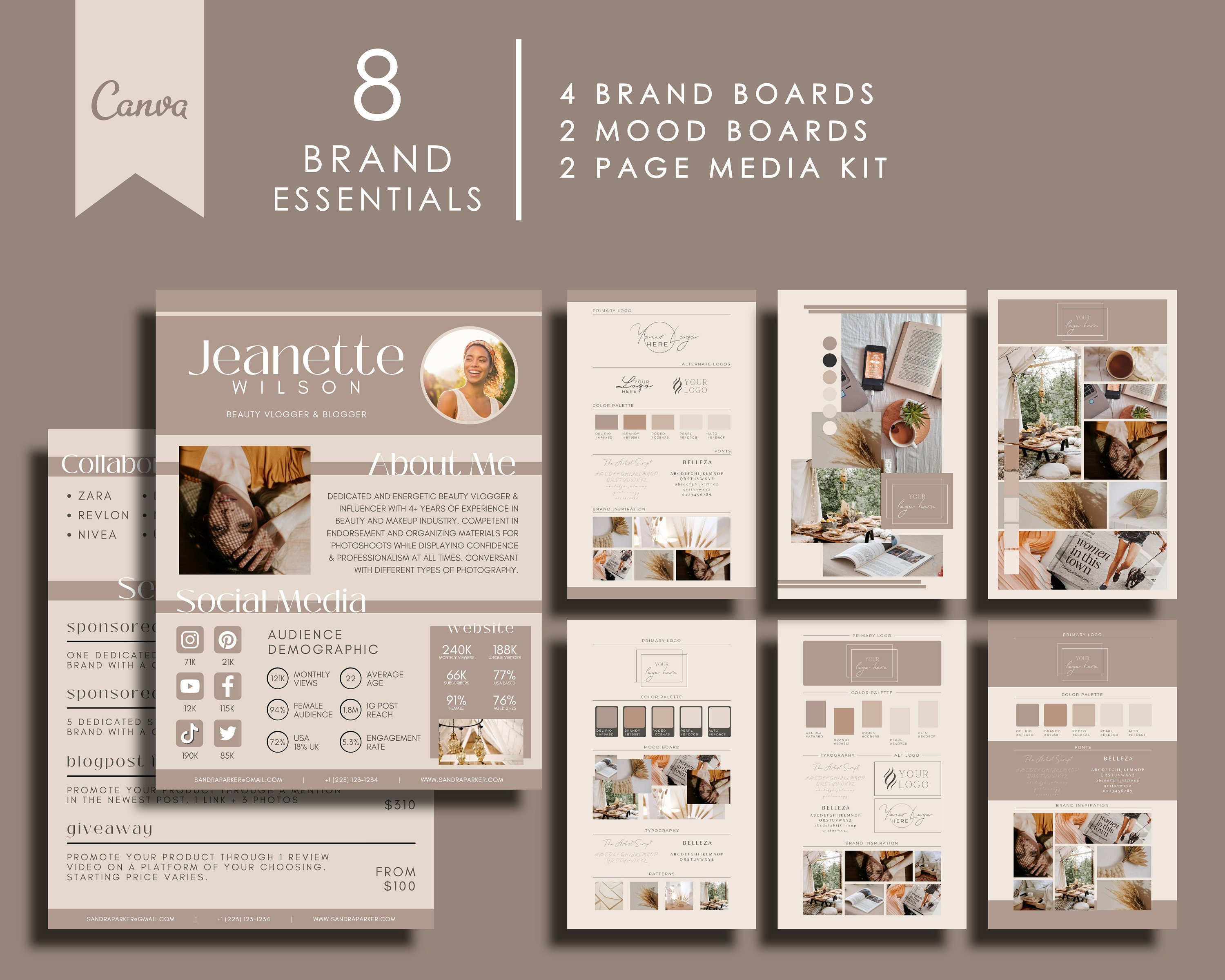 Canva Templates Bundle Boho Coaching Business Template - Etsy