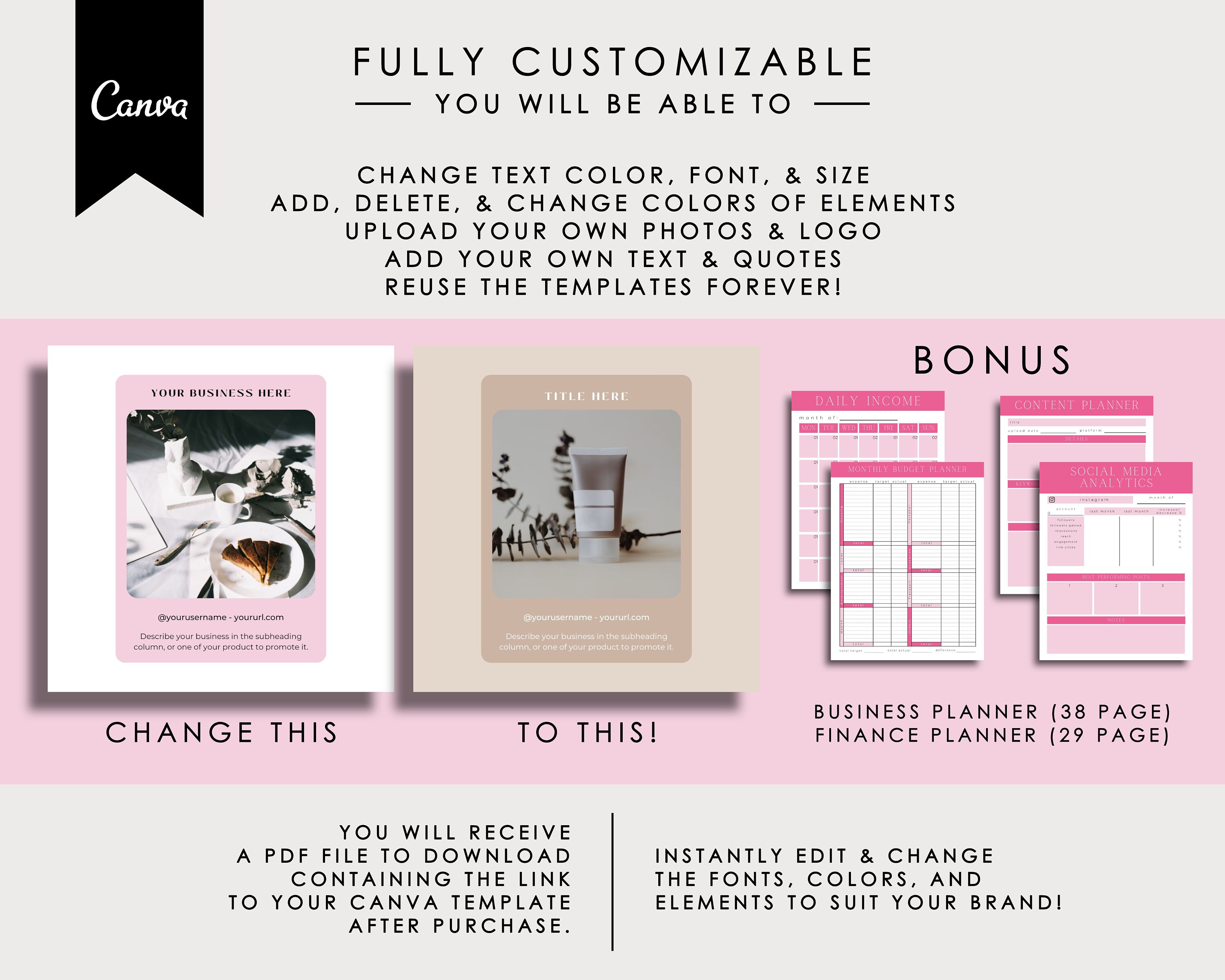 Canva Template Toolkit Bundle for Course Creator, Webinar Template ...