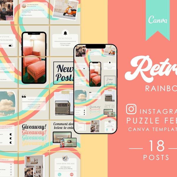 Canva Instagram Puzzle - Etsy