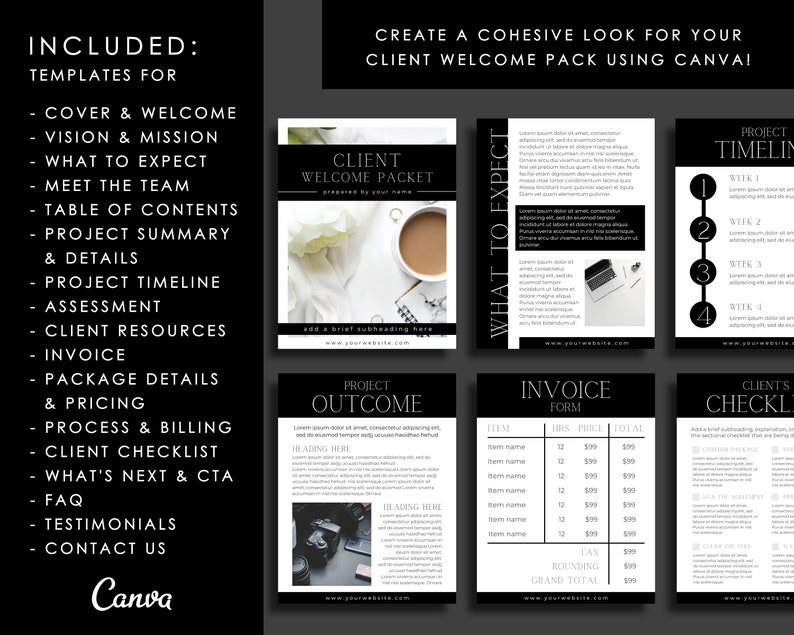 Client Welcome Packet Template Client Onboarding Template - Etsy