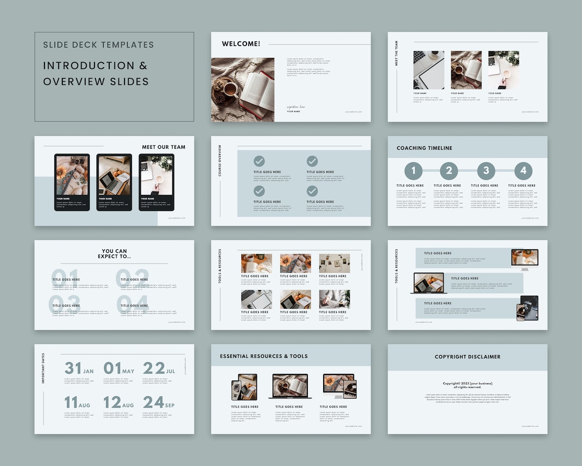 Webinar Template & Slide Deck Template Canva Course Webinar - Etsy