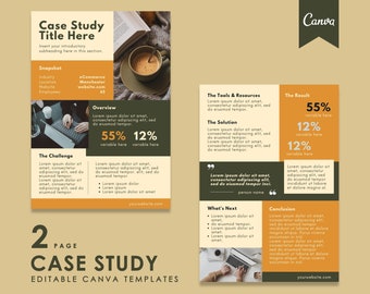 Case Study Template | Editable Case Study Flyer Template Canva ...