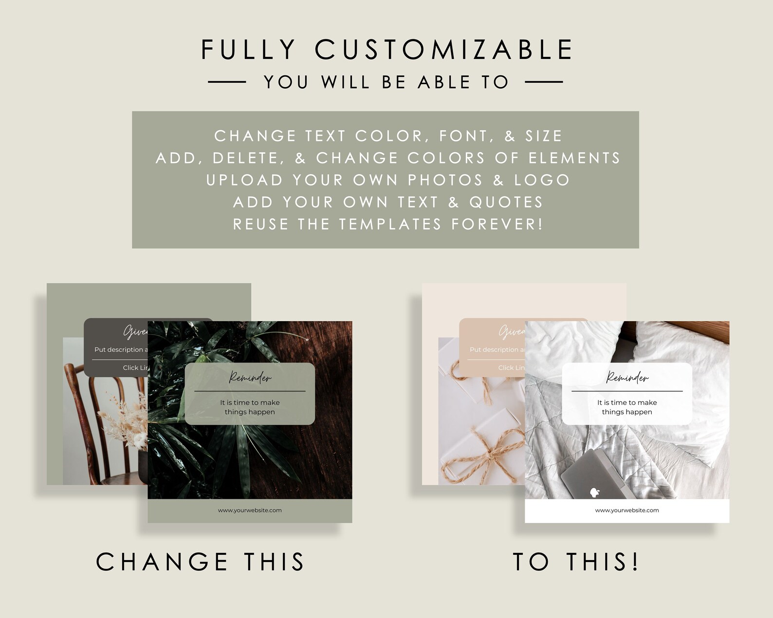 50 Instagram Post Templates | Social Media Templates Canva Engagement ...