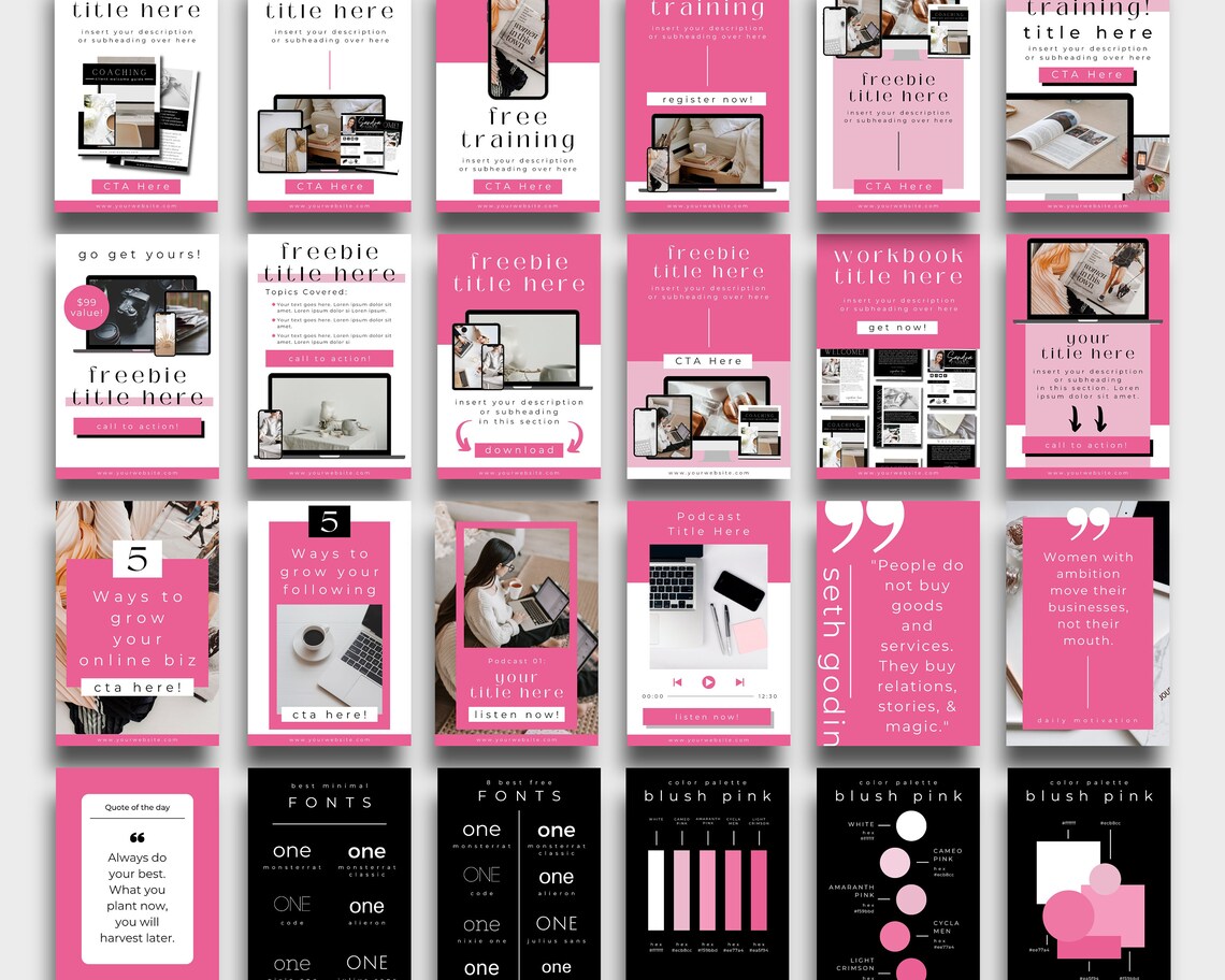 Pinterest Templates Canva, Pinterest Product Template for Blogger ...