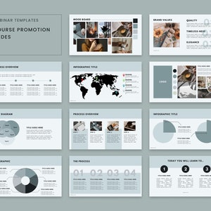 Webinar Template & Slide Deck Template Canva, Course Webinar ...