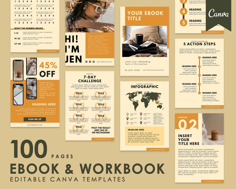 Ebook Templates Canva | Coaching Workbook Template | Lead Magnet for ...