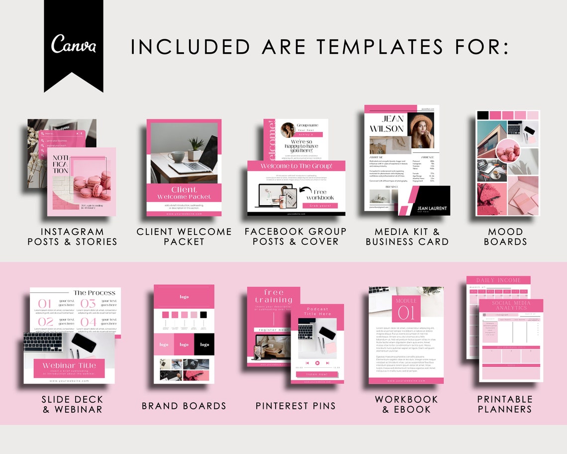 Canva Template Toolkit Bundle for Course Creator, Webinar Template, Social Media Instagram Canva ...