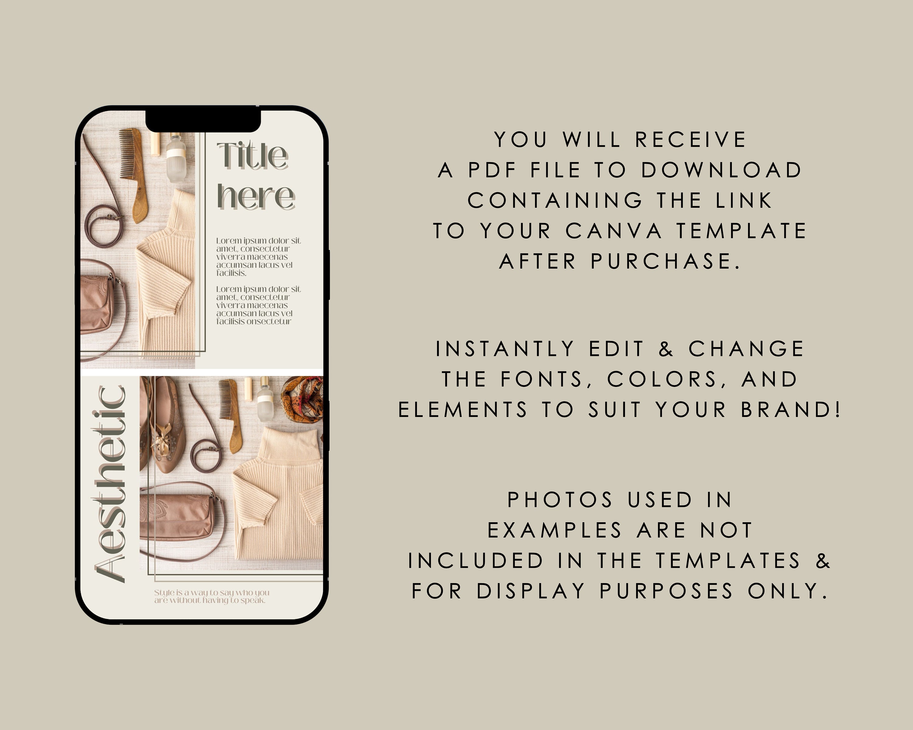 50 Neutral Minimalist Instagram Post Templates Canva - Etsy