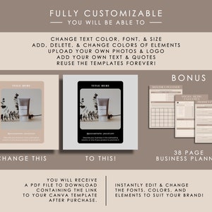 Canva Templates Bundle, Boho Coaching Business Template Toolkit, Life ...